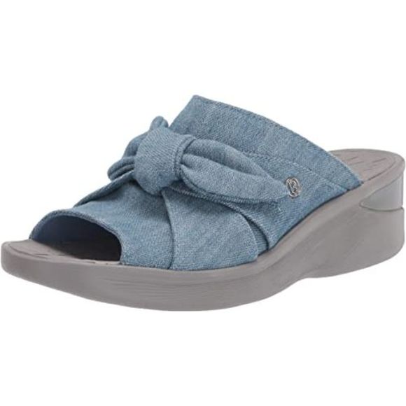 Bzees | Shoes | Bzees Womens Smile Slide Sandal Medium Blue 65 M | Poshmark